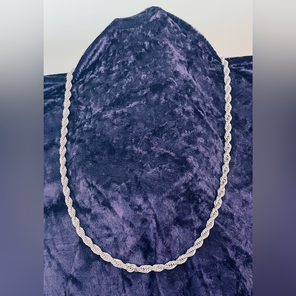 Jewelry | Beautiful 925 Sterling Silver Rope Necklace | Poshmark